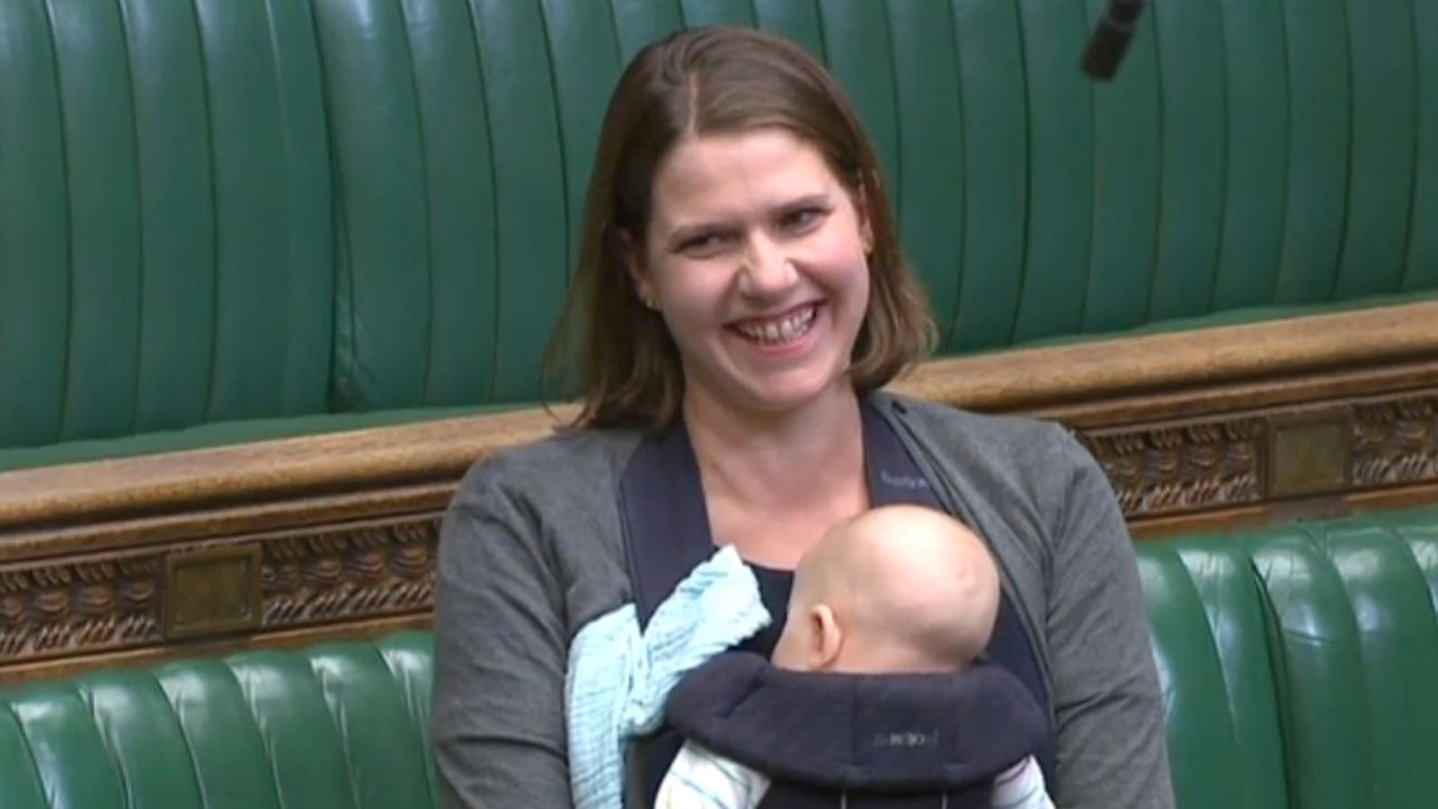 Jo Swinson MP makes history after taking baby son into Commons debate ...