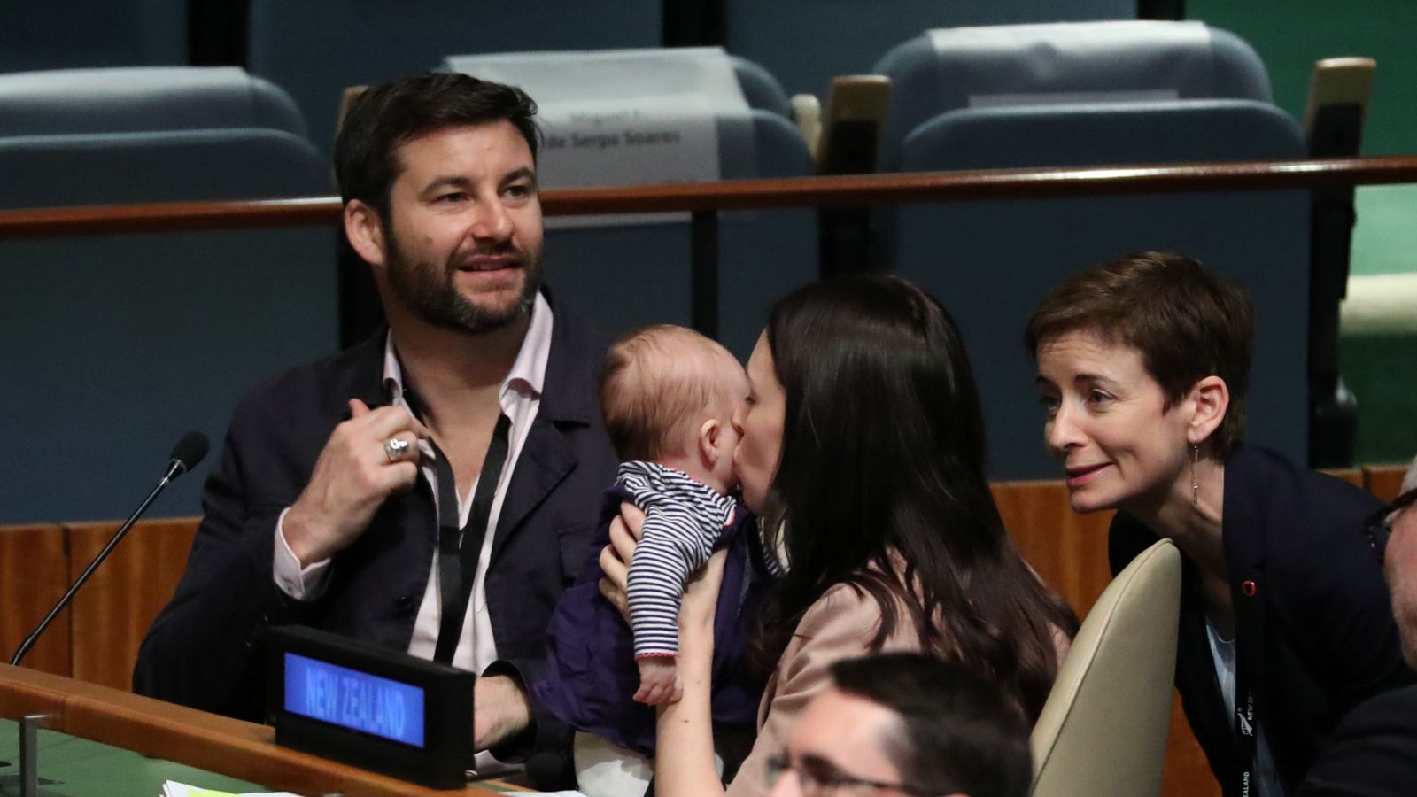 New Zealand's First Baby makes UN debut | World News | Sky News