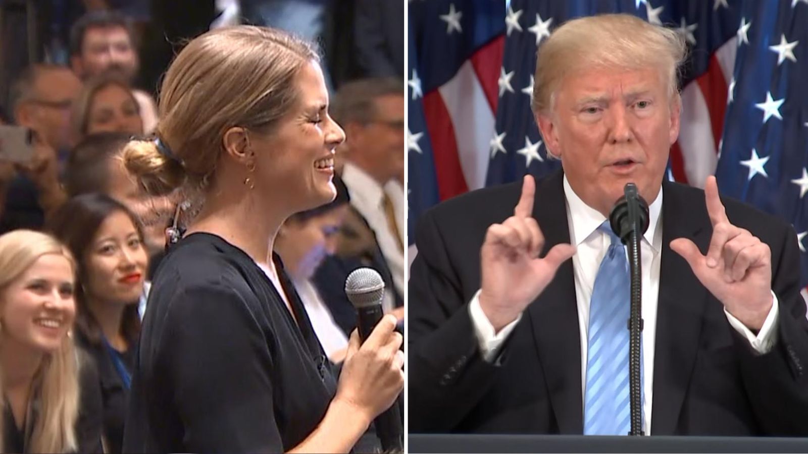 Wild, lengthy and unscripted: Trump was on fiery form at news ...