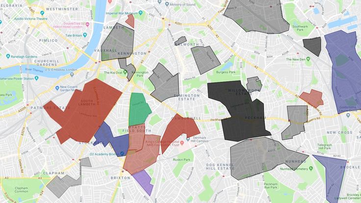 London map 'shows territories of dozens of gangs'