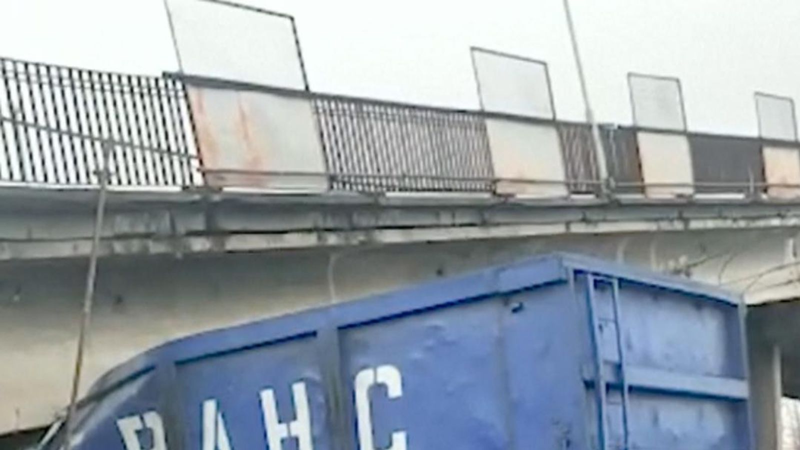 Russian motorway collapses on Trans-Siberian railway | World News | Sky ...