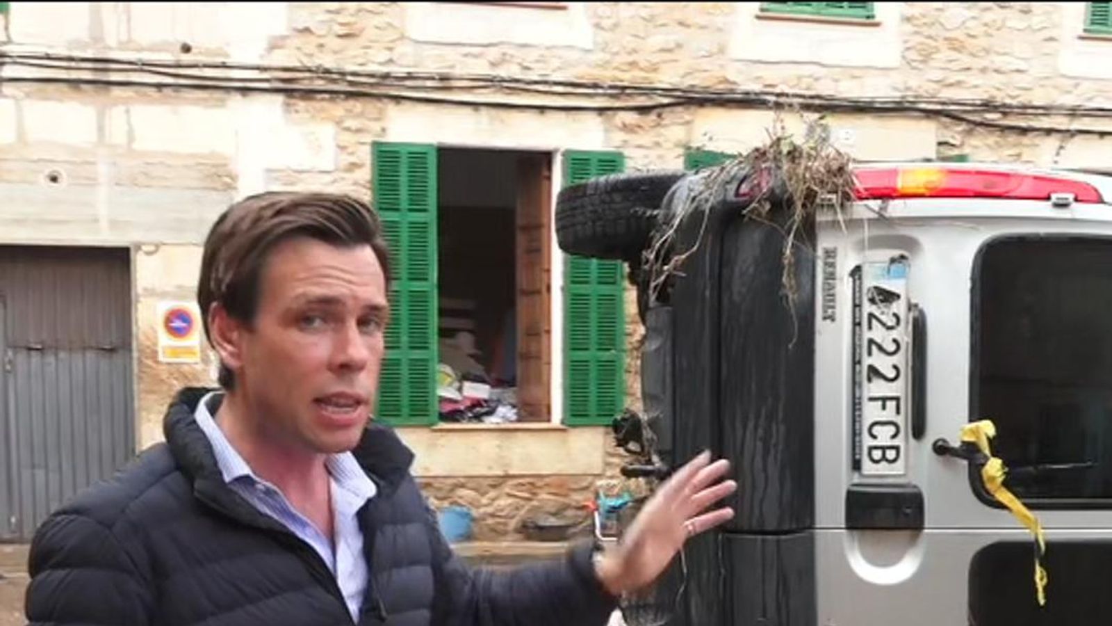 Cars flipped as flash floods hit Majorca | News UK Video News | Sky News
