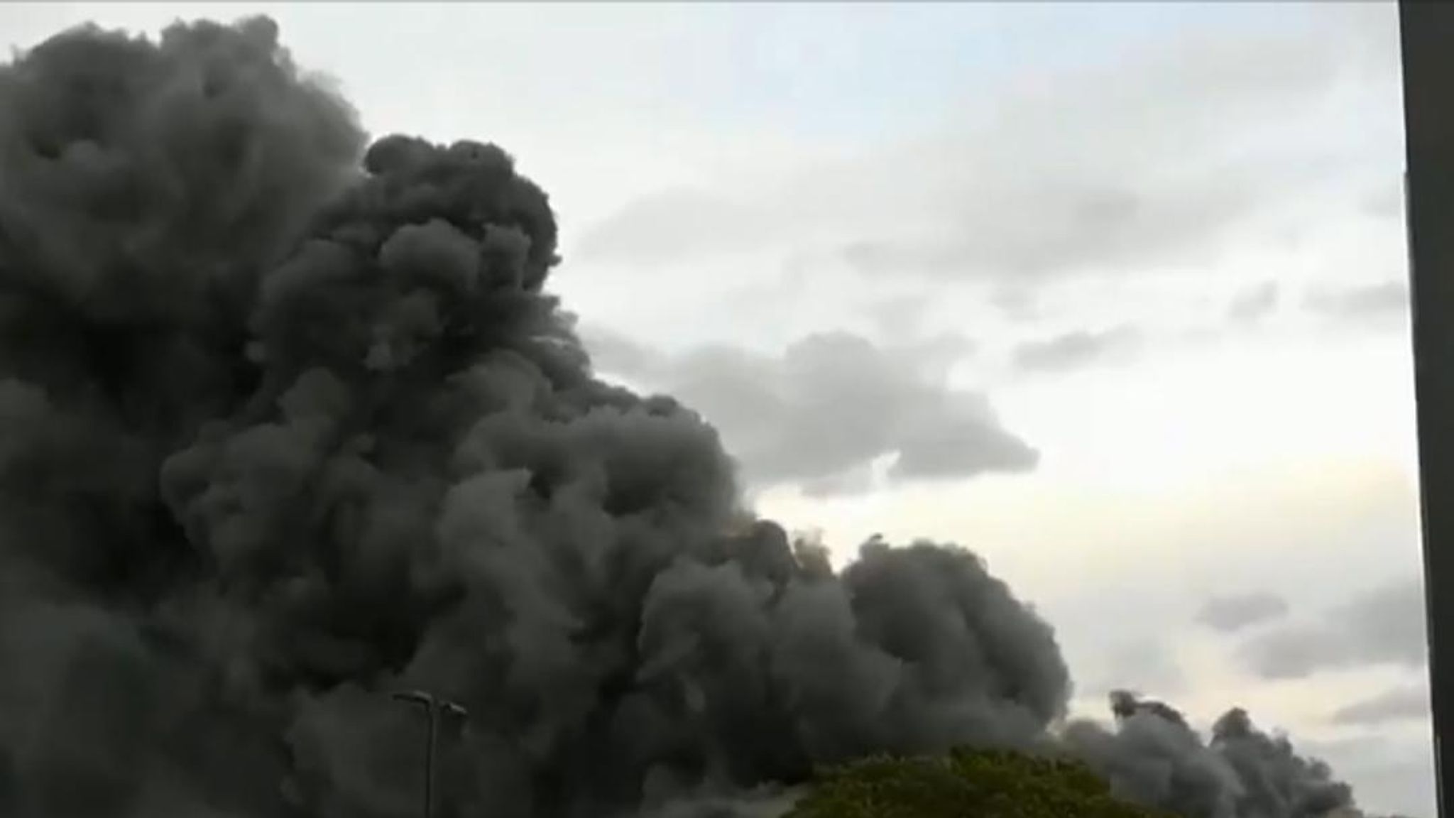 Shoppers flee as fire breaks out at B&M store in York | UK News | Sky News