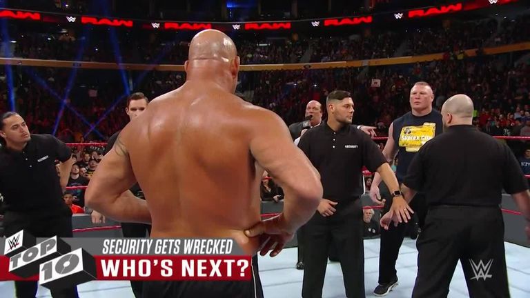 WWE Top 10: Security guards get wrecked | Video | Watch TV Show | Sky ...