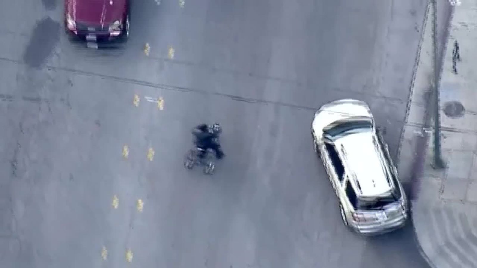 Suspects crash into bus stop in LA car chase | US News | Sky News