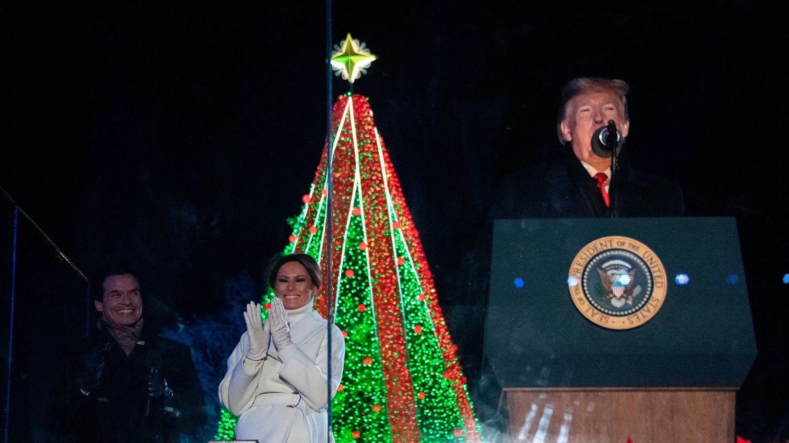 Donald and Melania Trump light up National Christmas Tree | US News ...