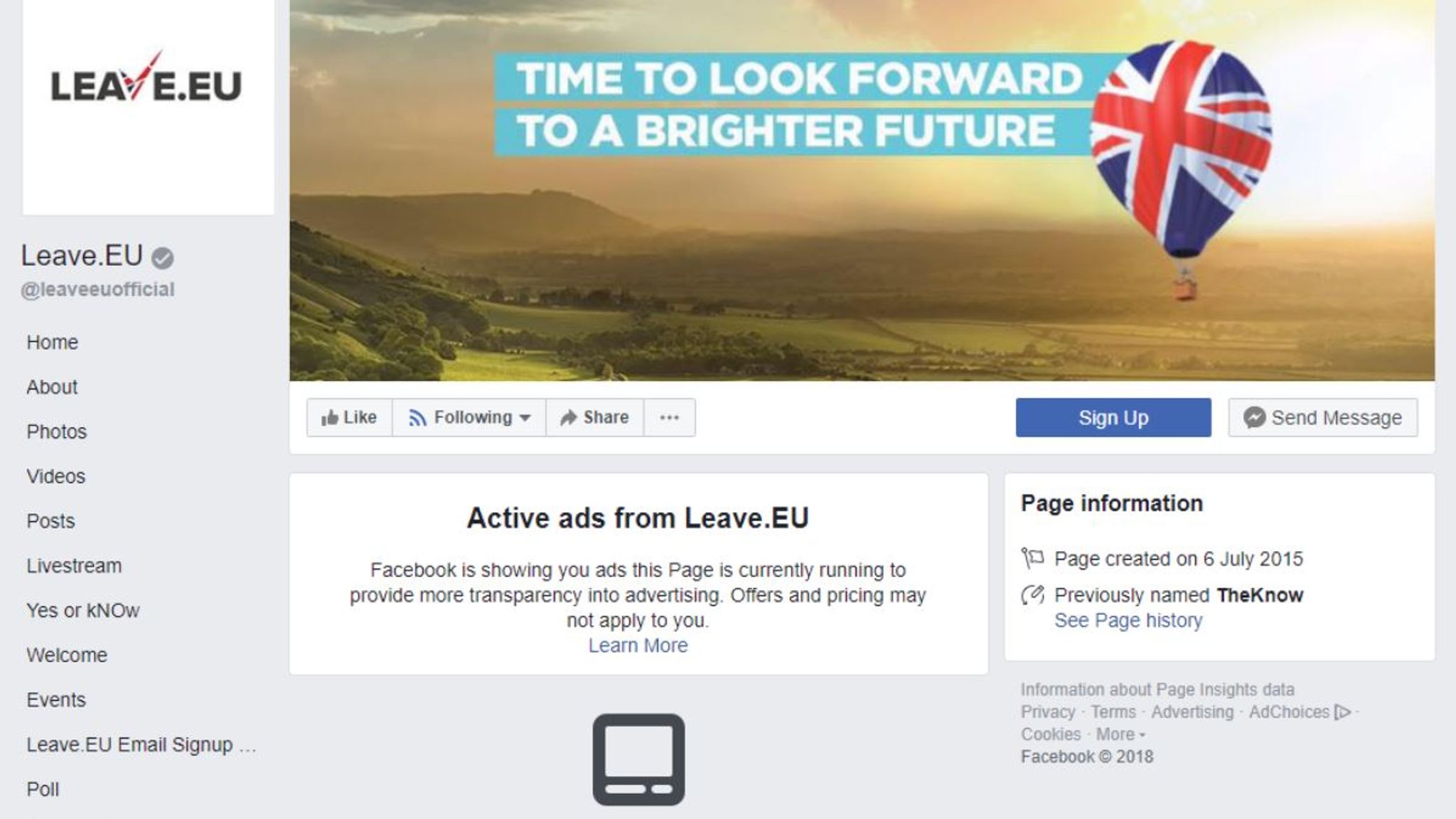Brexit campaign ads among first removed by Facebook in crackdown | UK ...