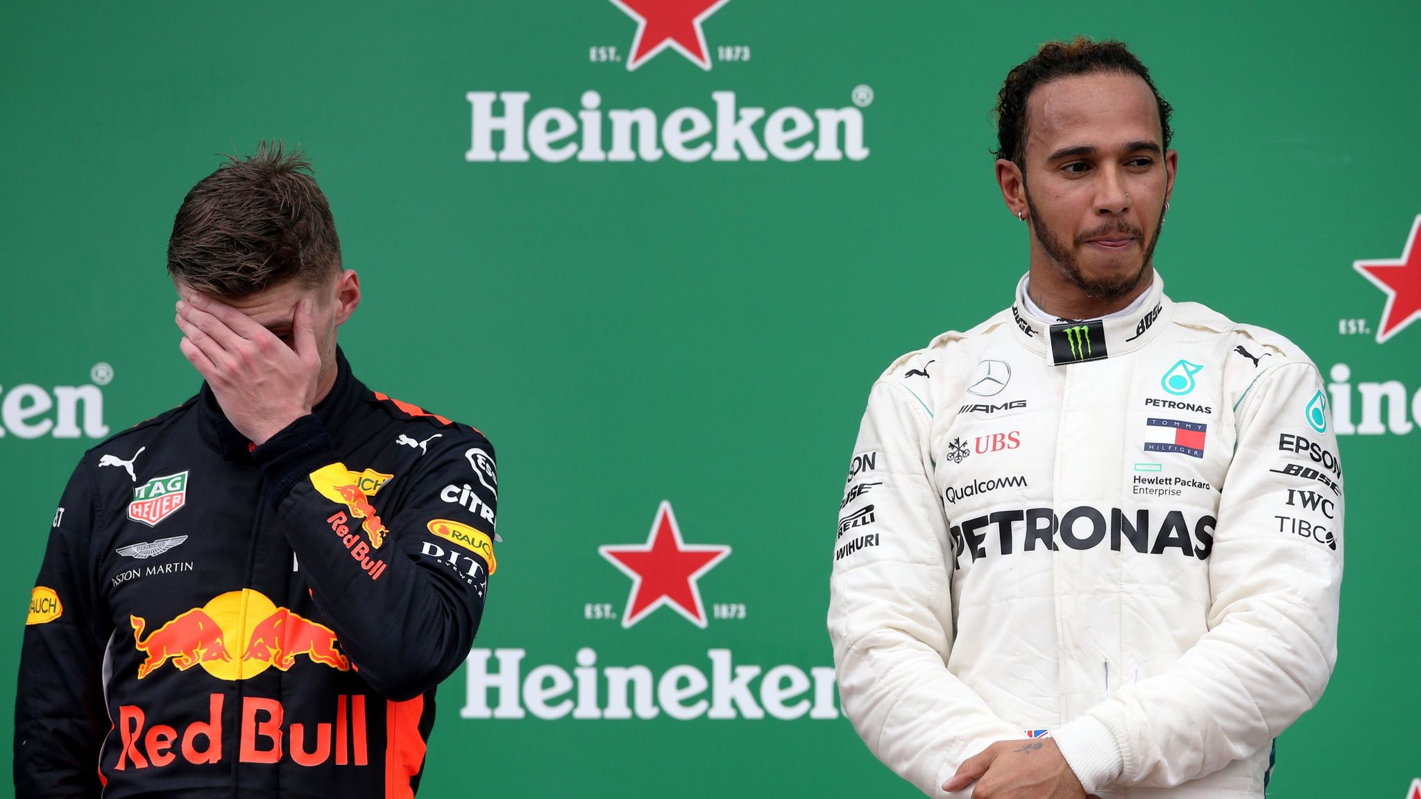 F1 driver Max Verstappen punished for shoving Esteban Ocon after Brazilian Grand Prix | World ...