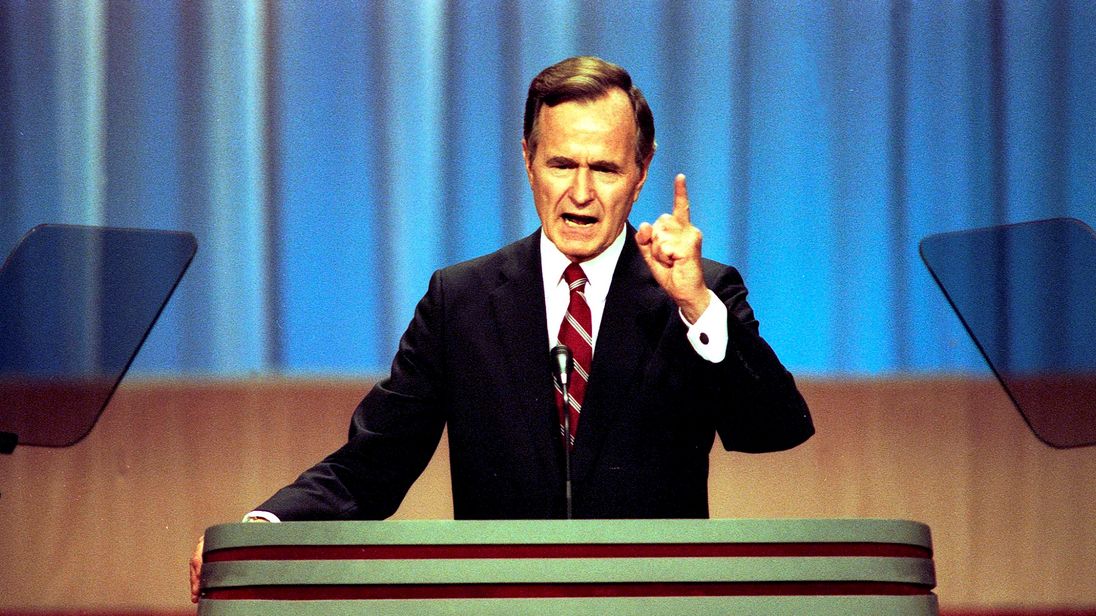 'Mission complete': Bush's service dog lies by casket