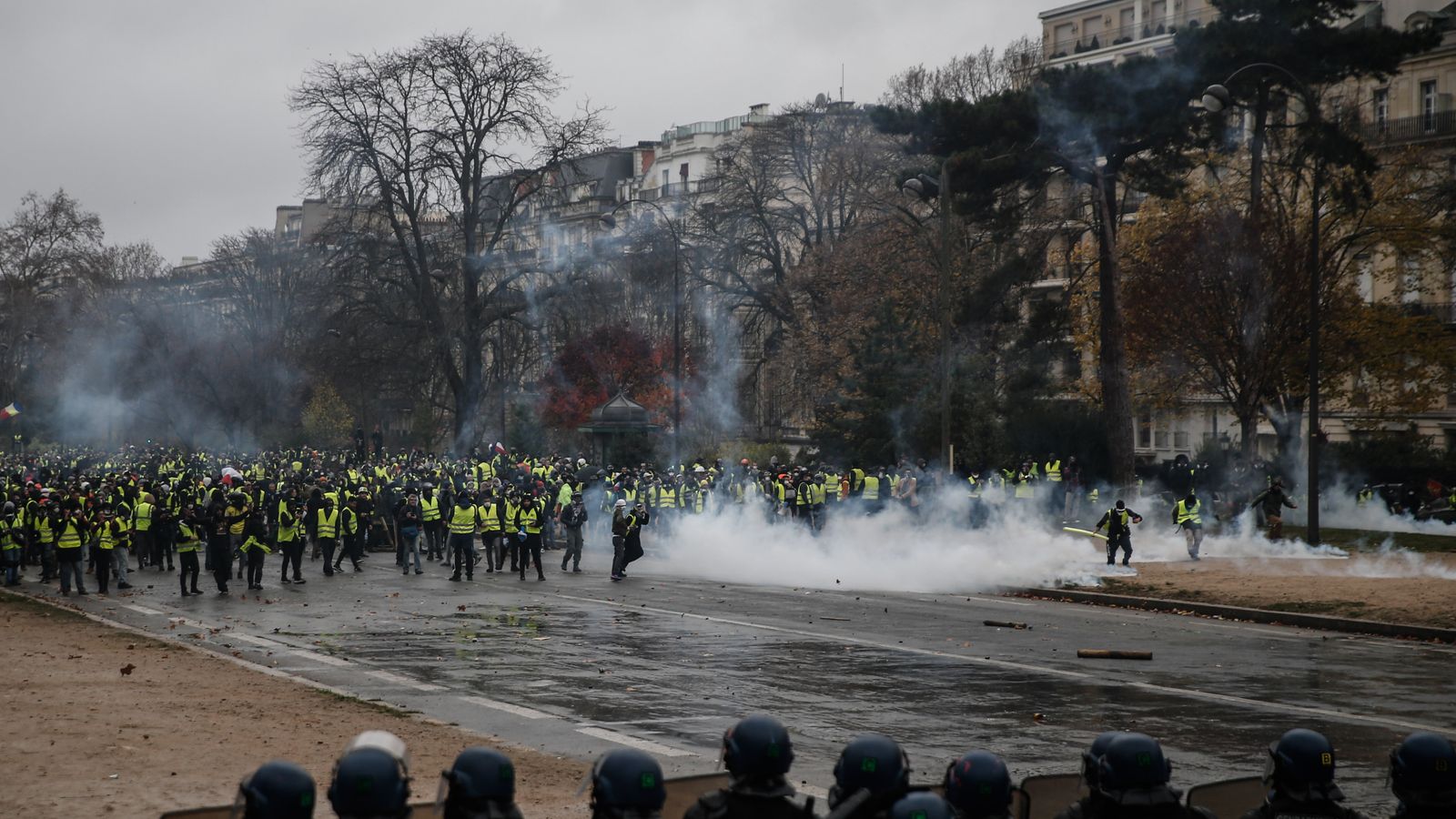 Macron visits Arc de Triomphe after riots tear parts of Paris apart ...