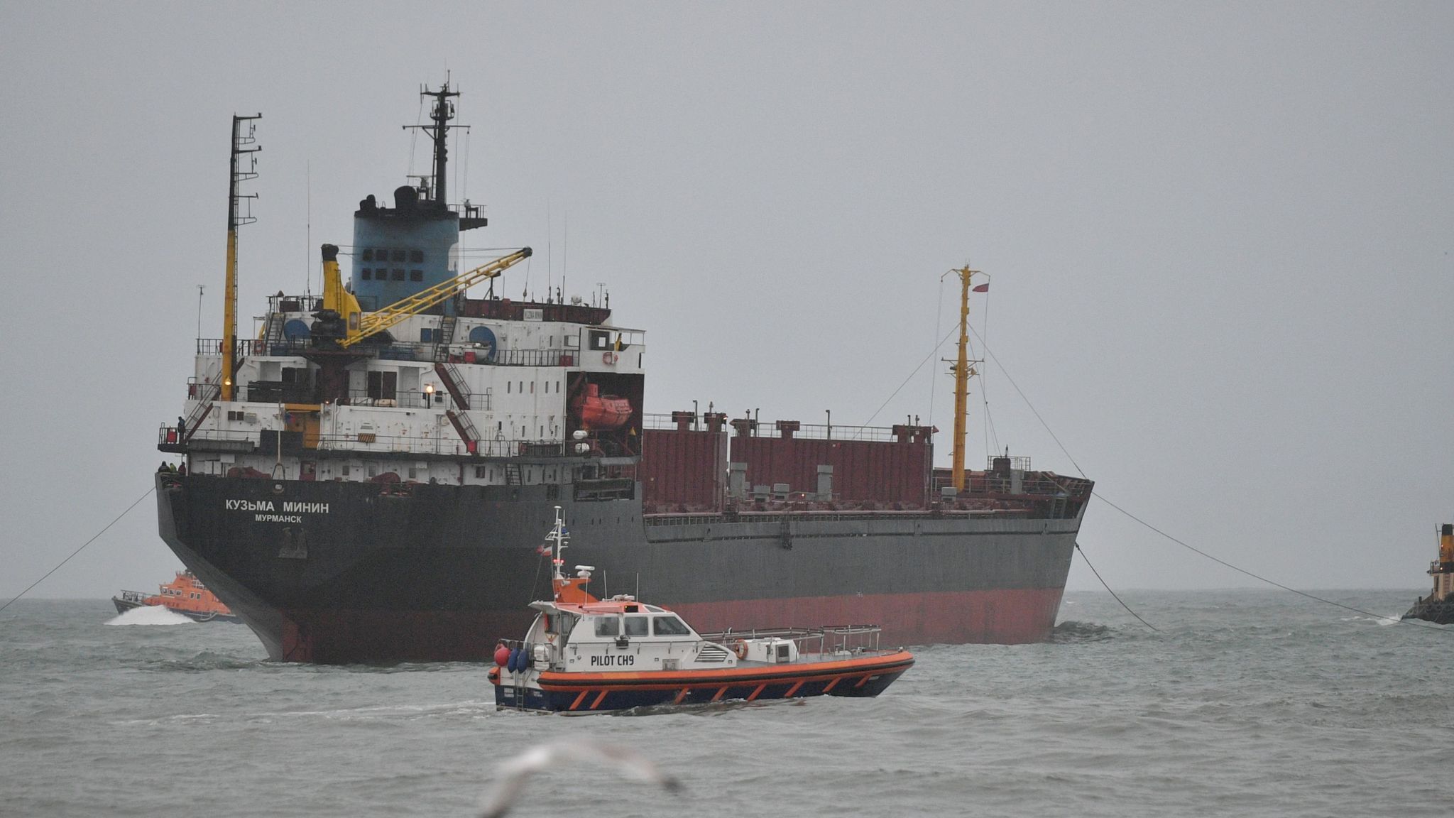 Russian cargo ship refloated after running aground in Cornwall | UK ...