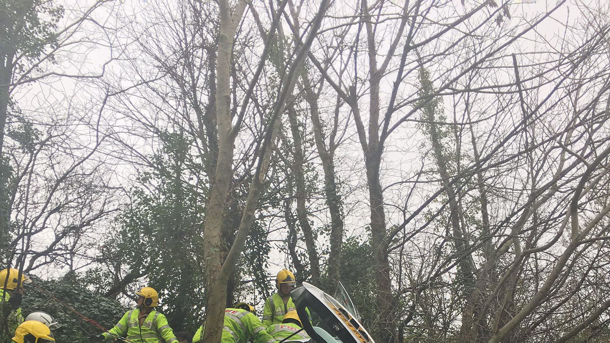 Elderly couple pictured holding hands during car crash rescue in Weston ... Elderly couple pictured holding hands during car crash rescue in Weston ...