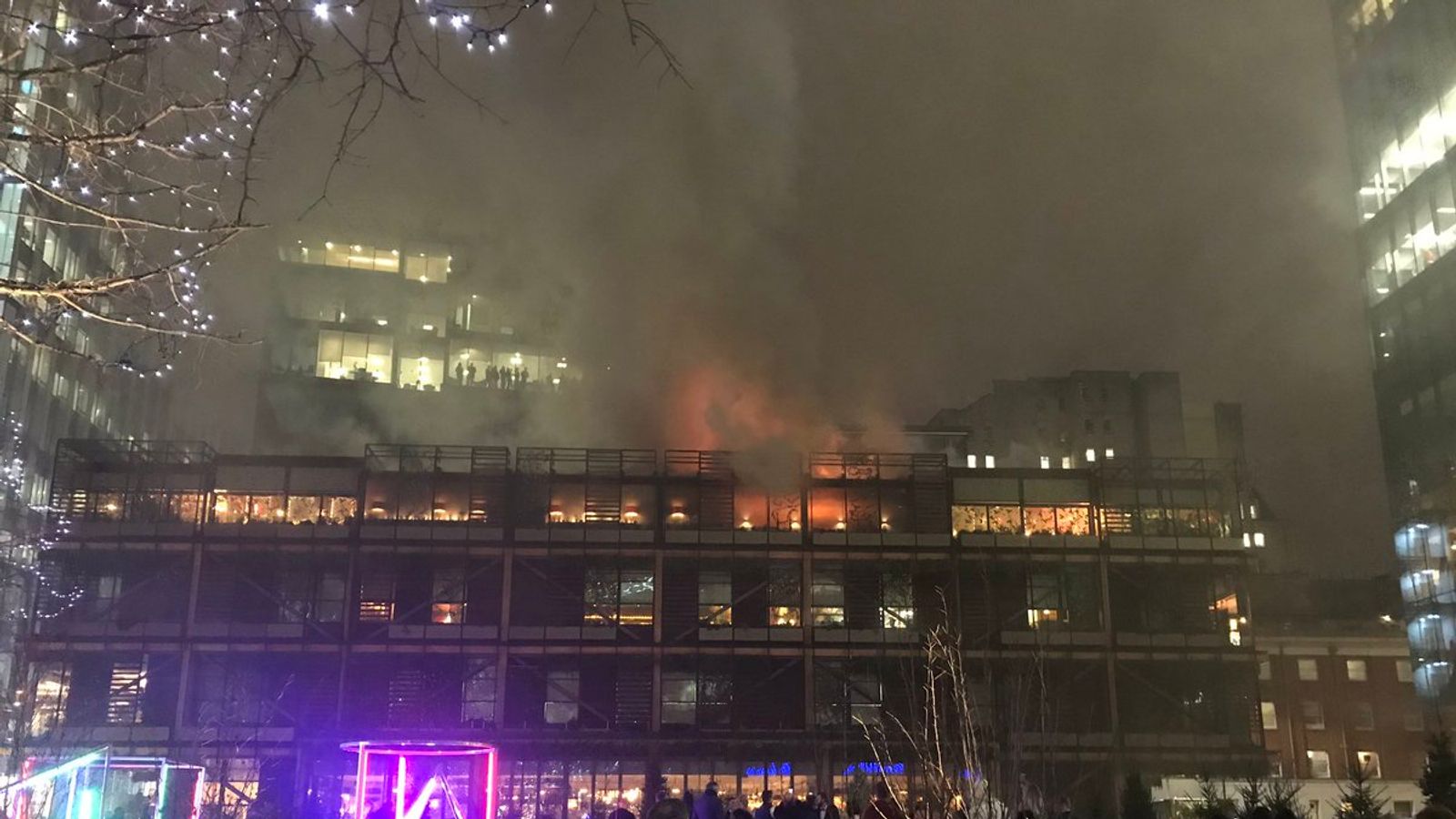 Fire breaks out at The Ivy restaurant in Manchester | UK News | Sky News