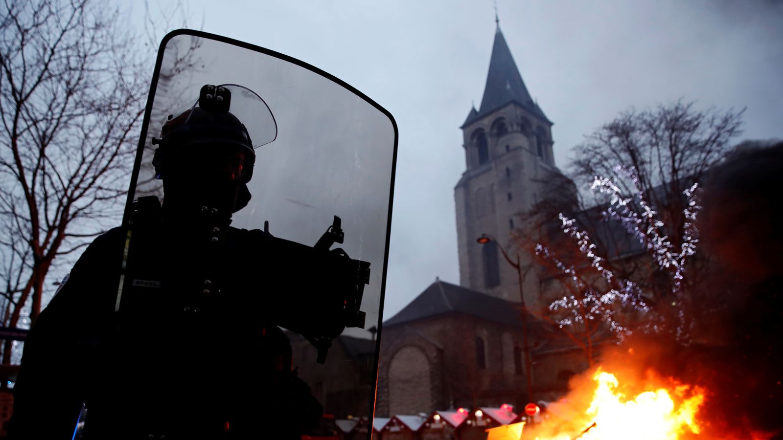 Eighth week of protests rage on in France | News UK Video News | Sky News