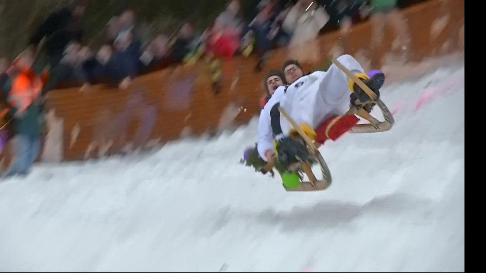 Competitive sledge racing in Bavaria | World News | Sky News