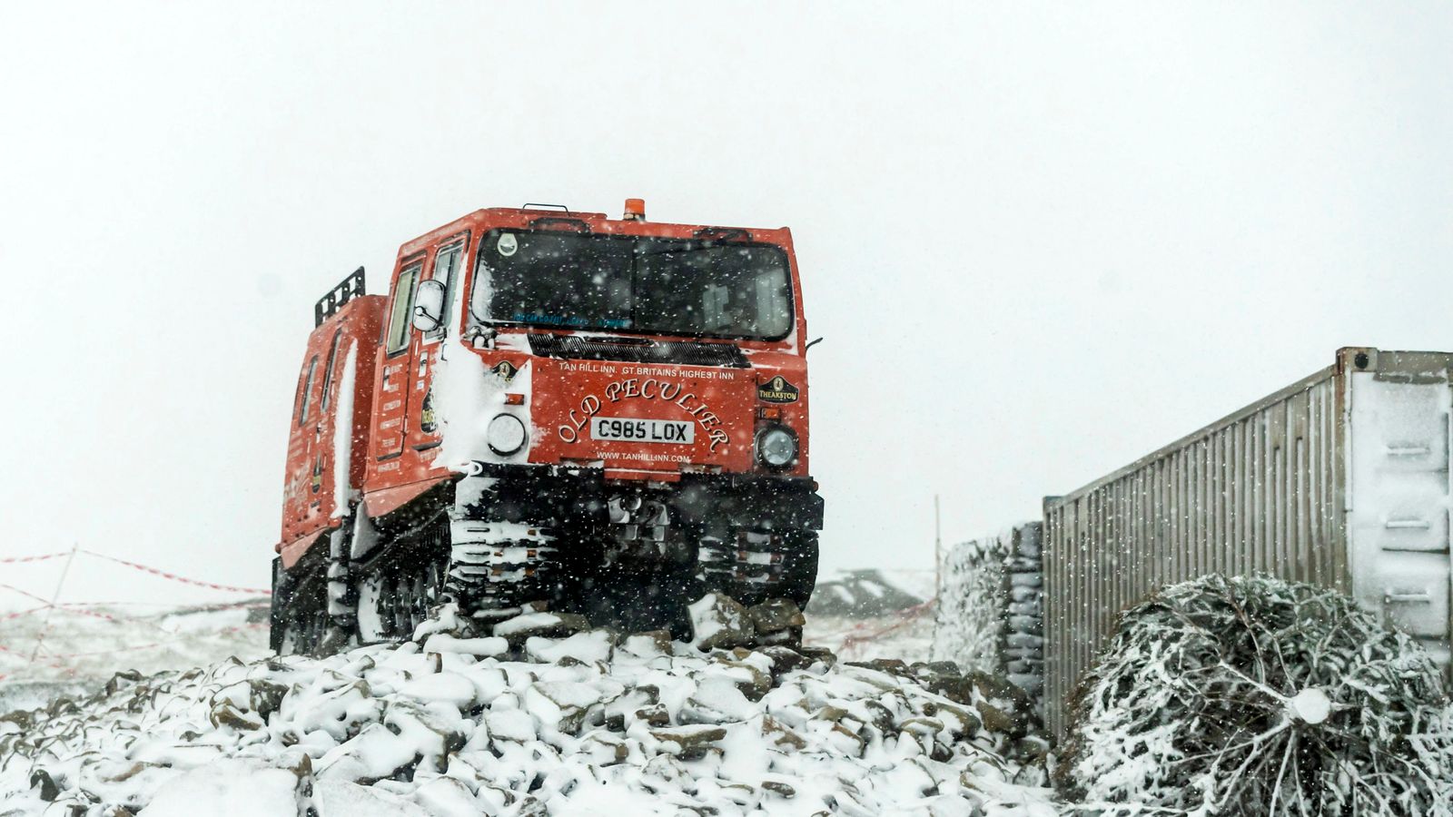 UK weather: Around 100 motorists stranded on the A30 as snow blankets ...