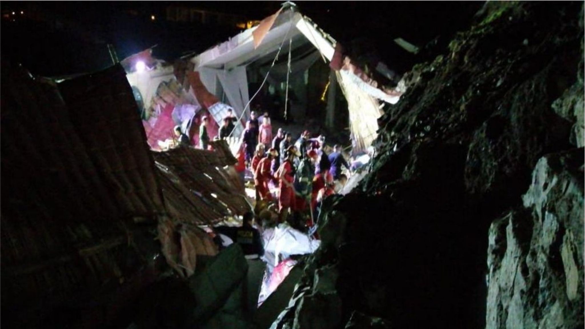 Peru mudslide: 15 dead after hotel devastated during wedding party ...