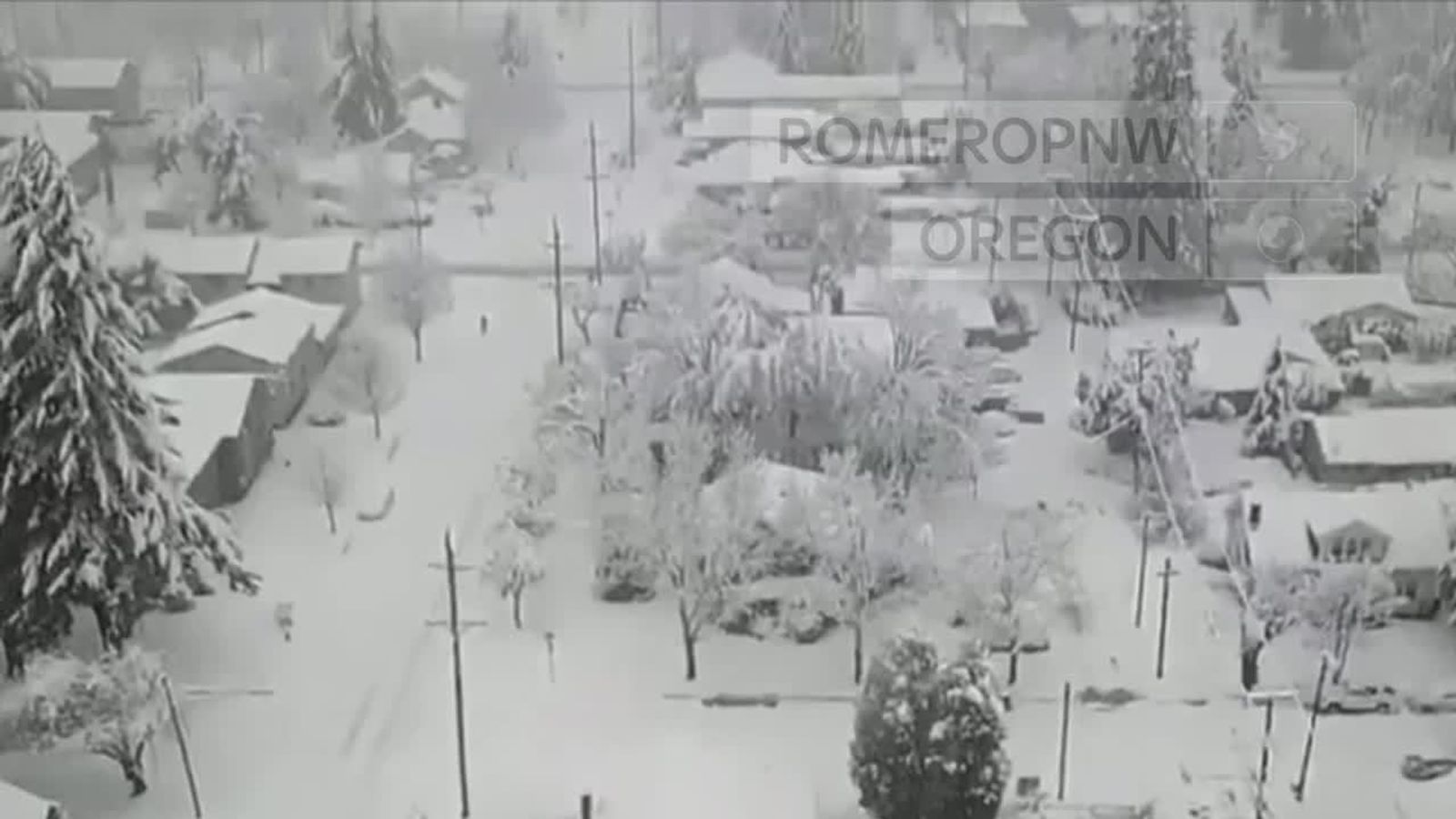 Drone footage reveals snow covered winter wonderland in Oregon ...