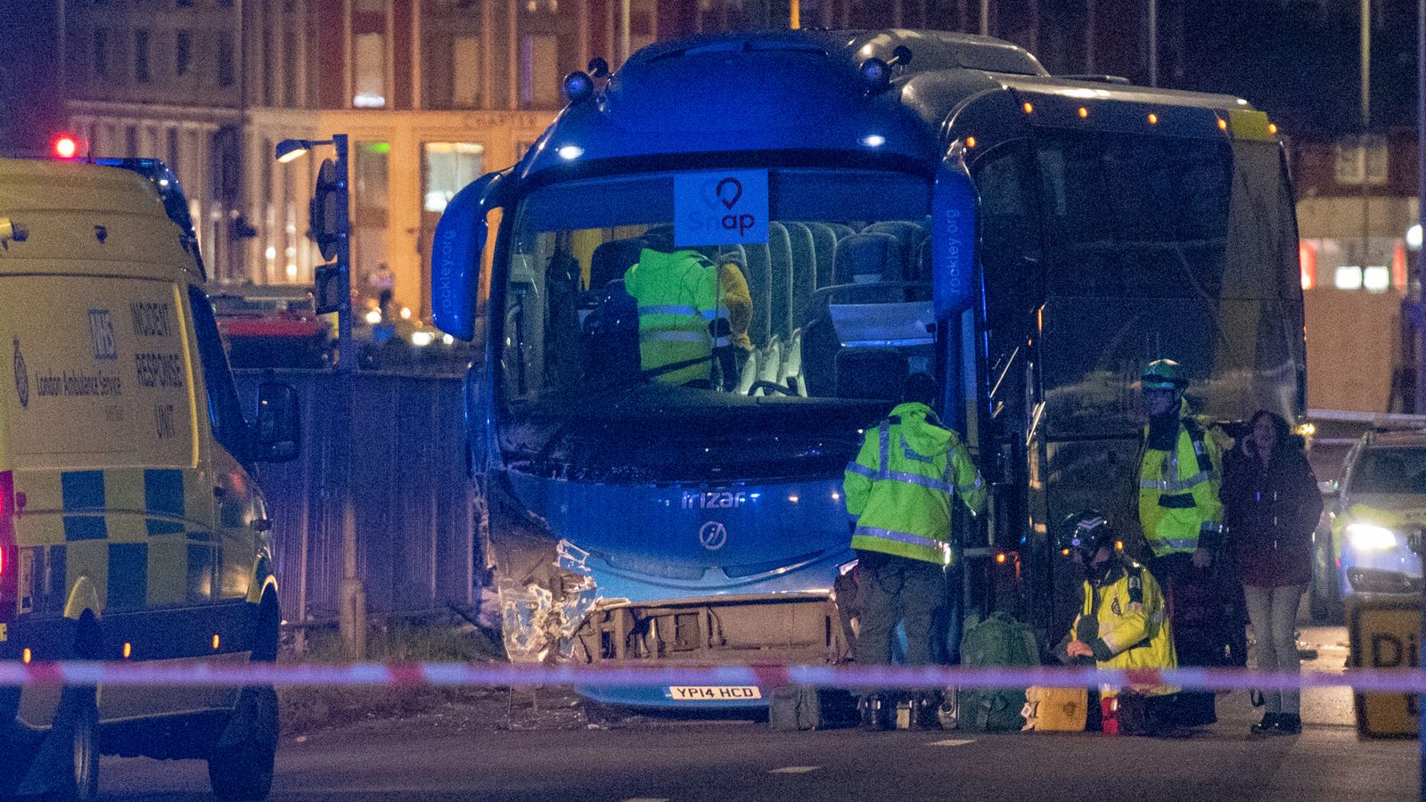 Two die as car crashes into coach during police chase | UK News | Sky News