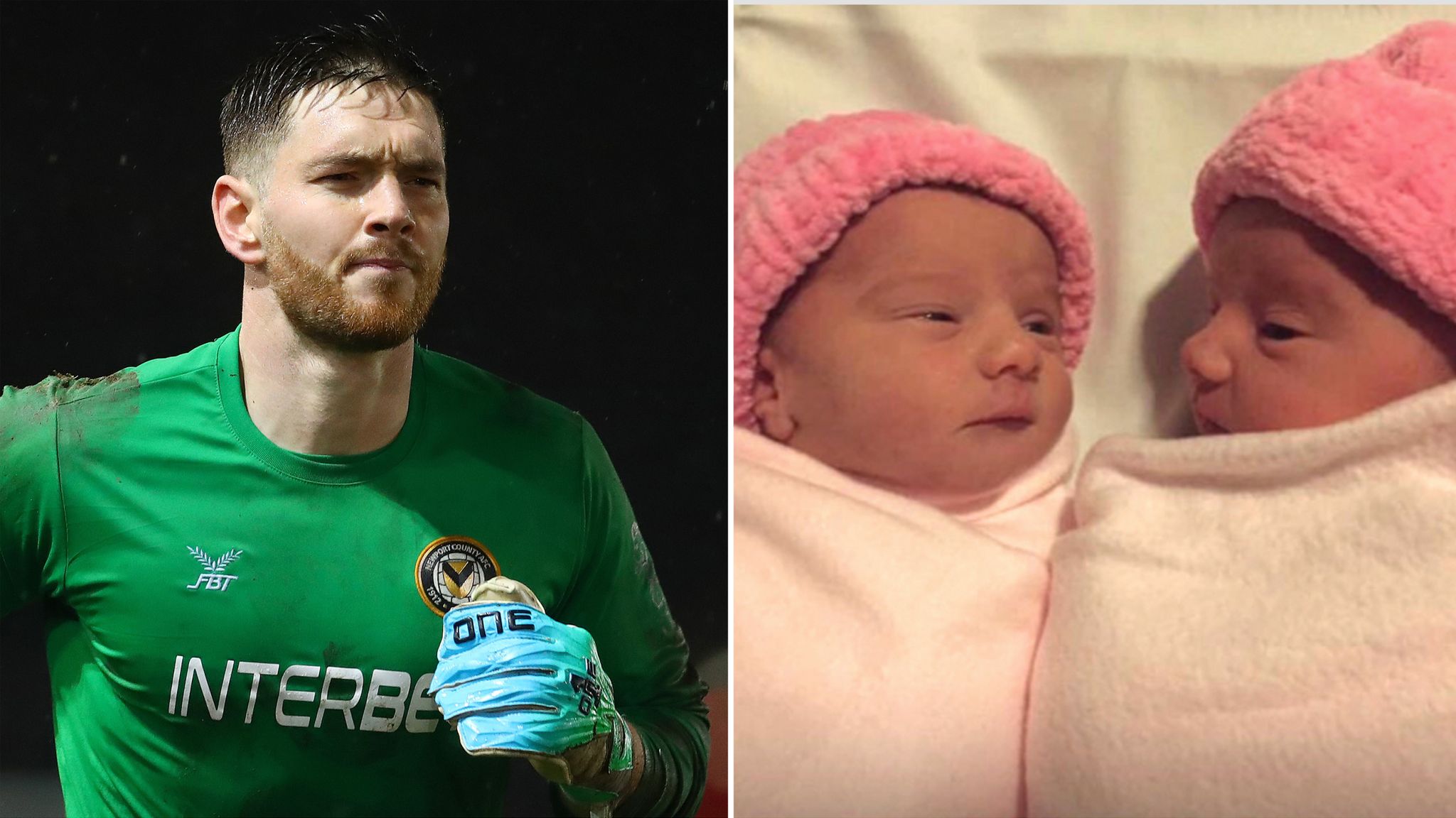 Goalkeeper Joe Day's wife goes into labour during match | UK News | Sky ...