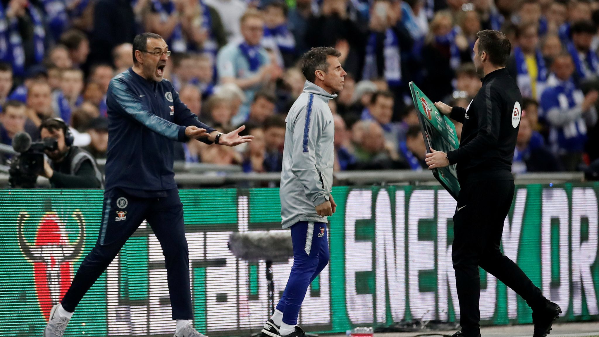 Chelsea lose Carabao Cup final after keeper defies manager Sarri and ...