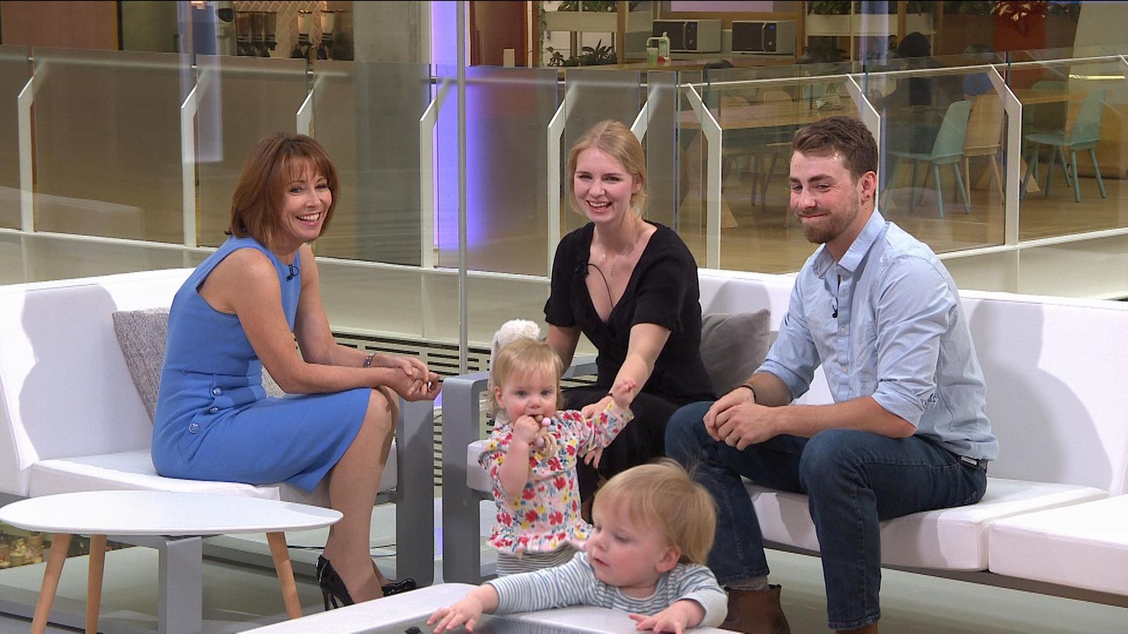 Twins cause cute chaos with Kay Burley | News UK Video News | Sky News