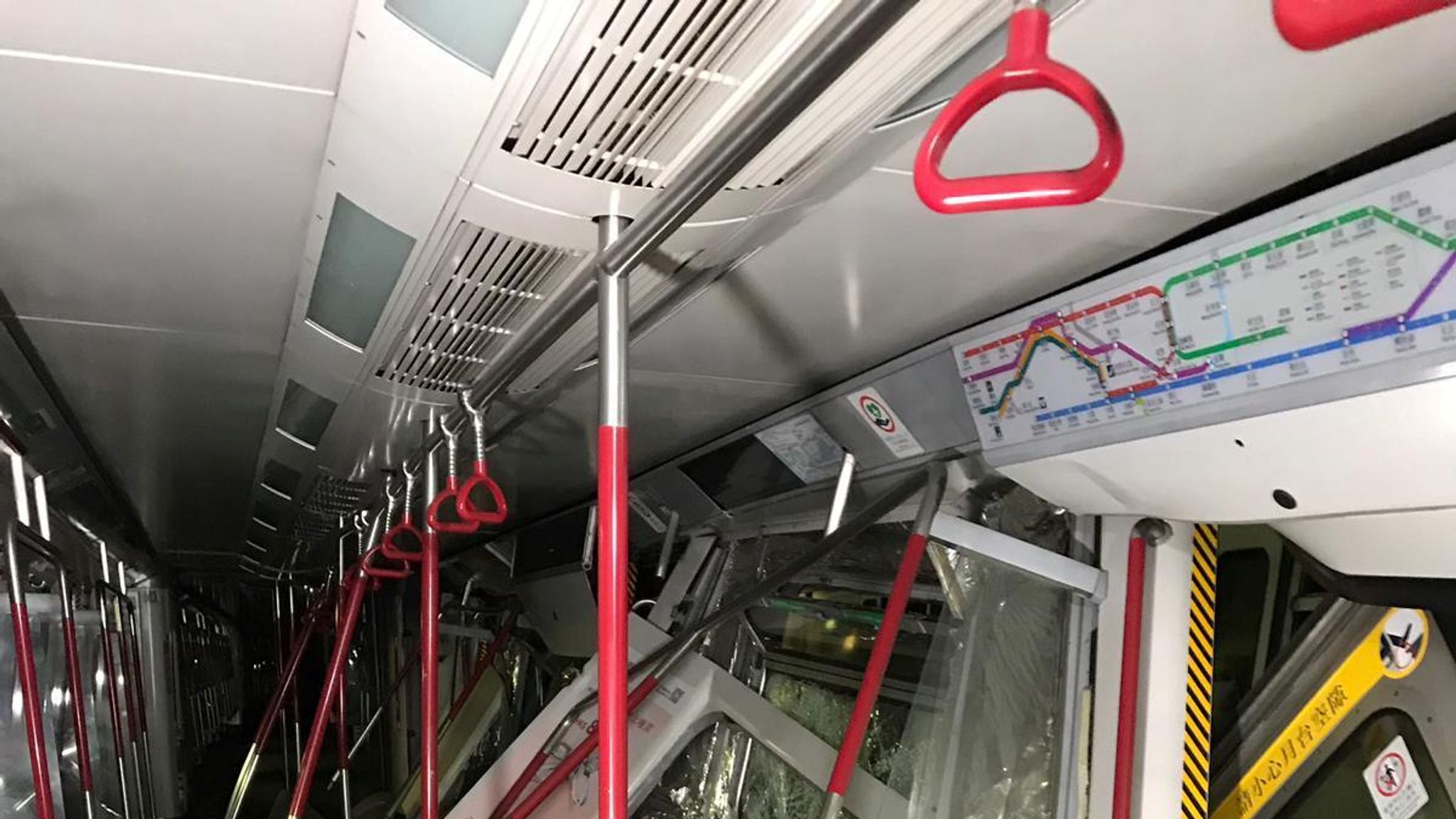 Hong Kong metro trains crash during test before rush hour | World News ...