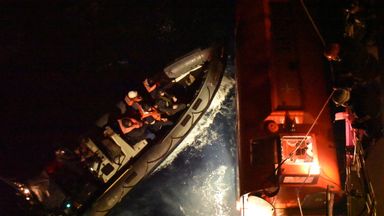 Royal Navy saves 27 sailors from burning ship in 'horrendous' seas | UK ...