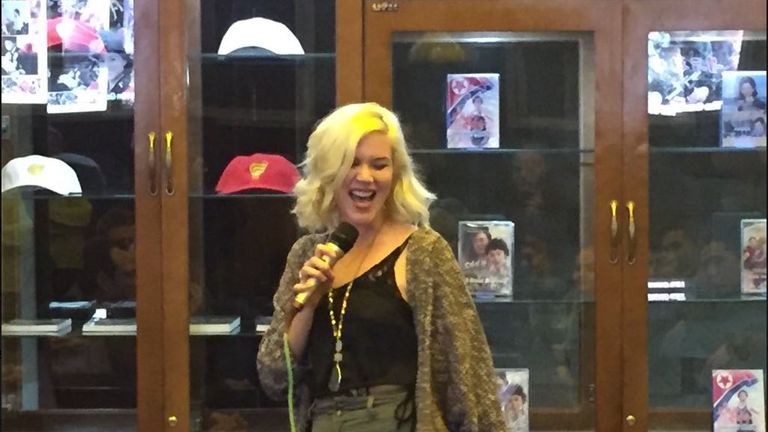 Joss Stone performs in bar in North Korea | Ents & Arts News | Sky News Joss Stone performs in bar in North Korea | Ents & Arts News | Sky News
