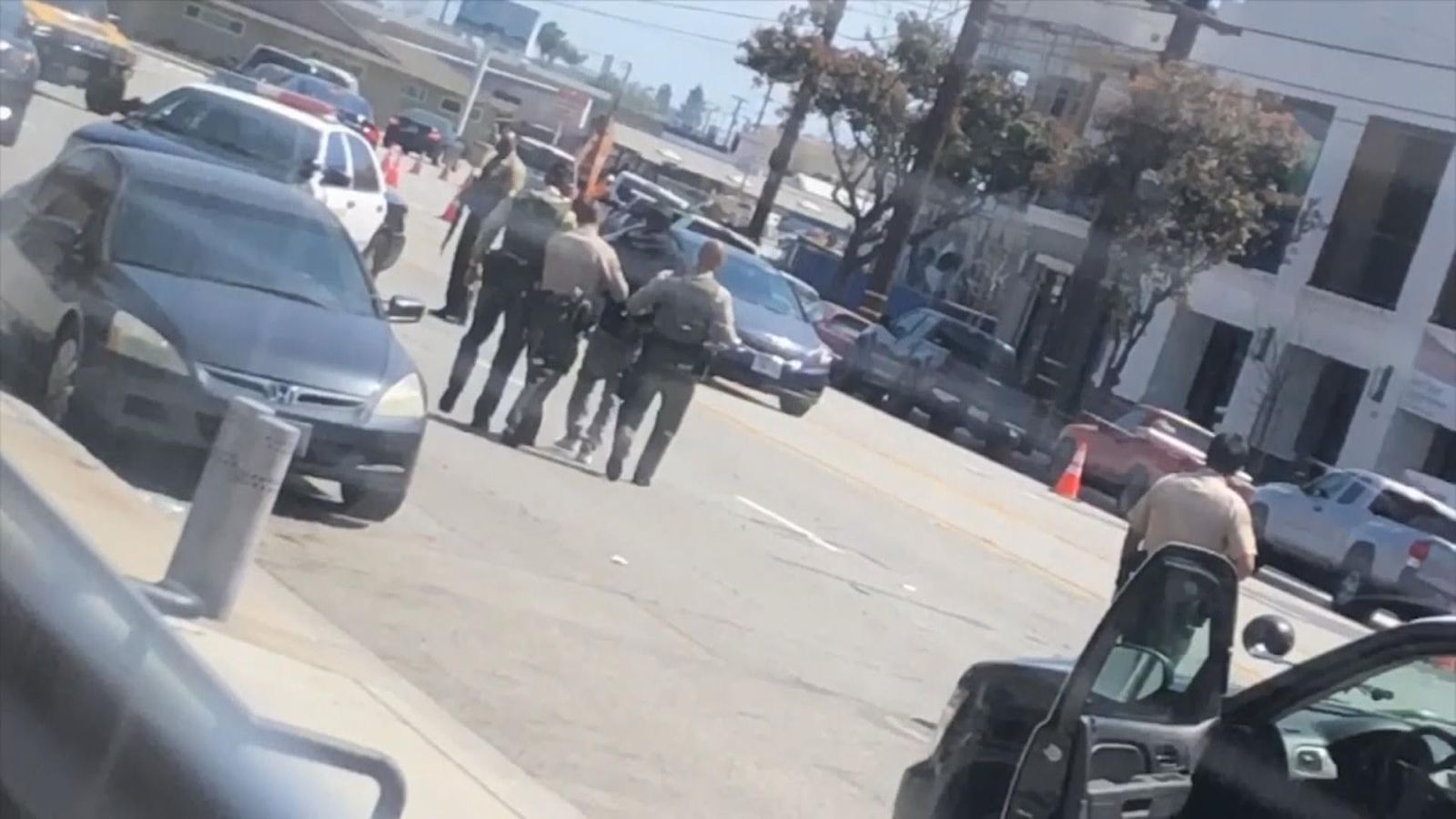 Moment Rapper Nipsey Hussle Shooting Suspect Arrested Us News Sky News