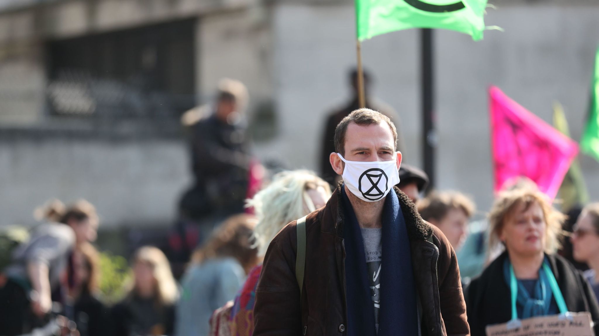 Environmental activists block parts of central London in climate change ...