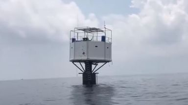 Bitcoin trader's 'seastead' home towed by Thai navy | World News | Sky News