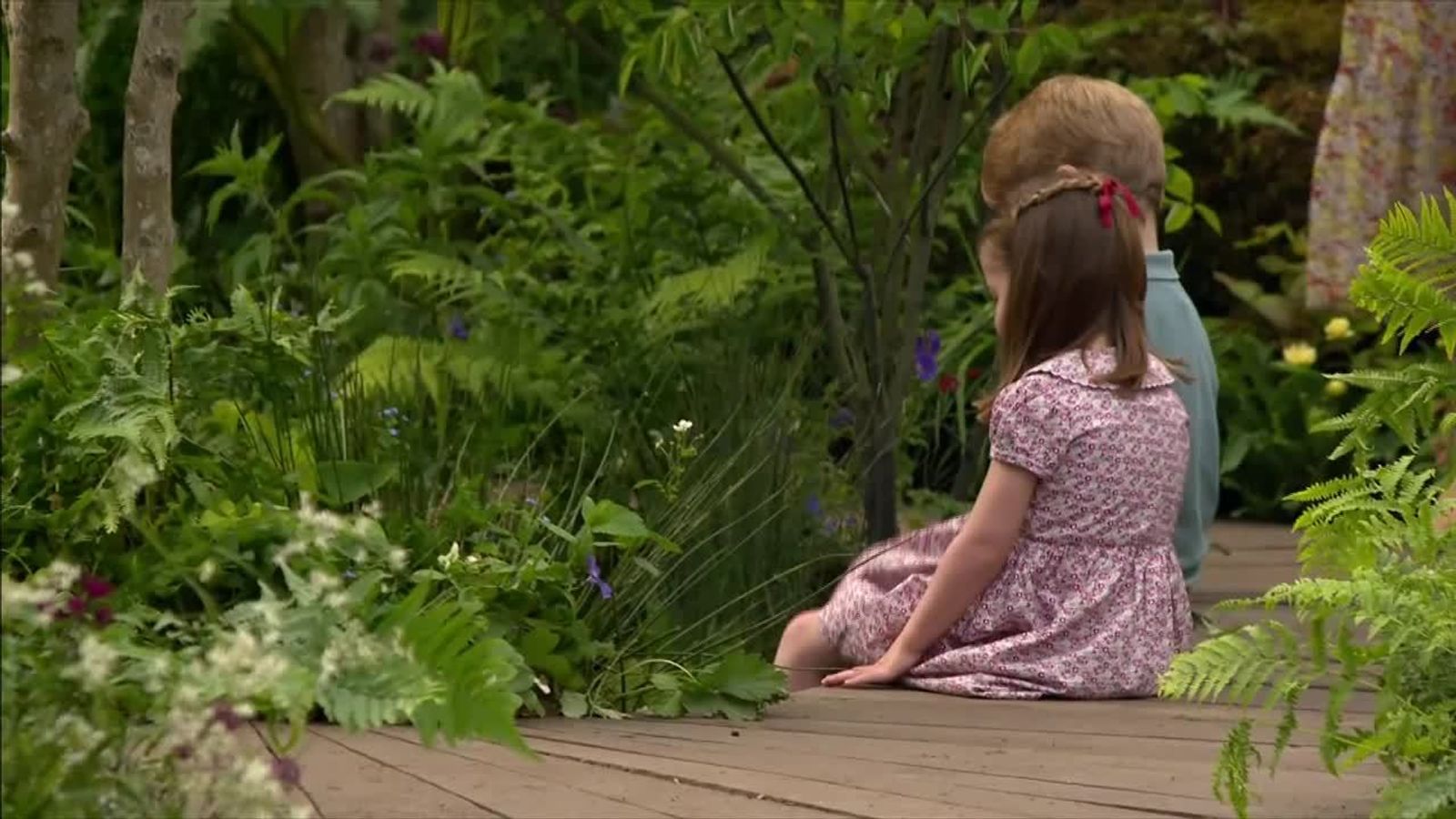 Royal children visit mum Kate's garden | UK News | Sky News