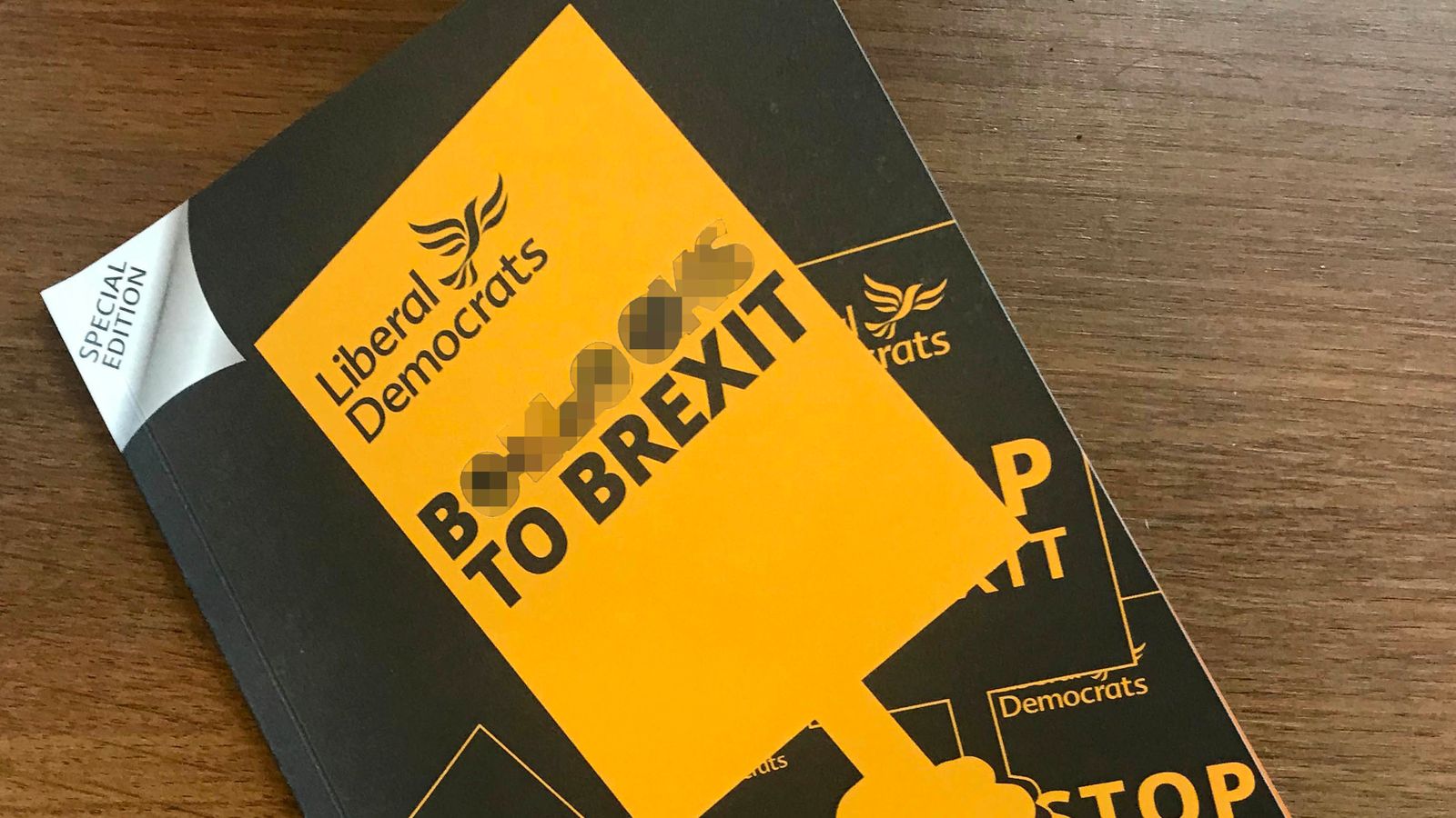 Liberal Democrats launch 'B******* to Brexit' manifesto ahead of EU ...