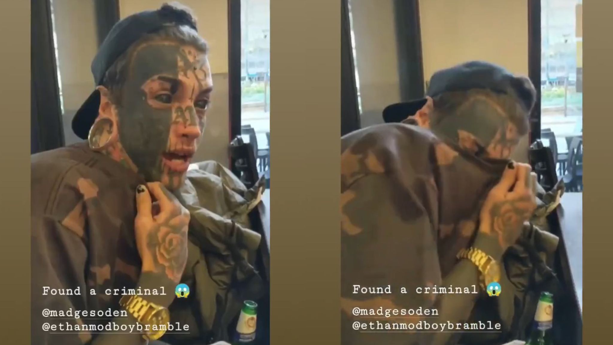 Tattooed model Ethan Bramble goads police over arrest warrant in ...