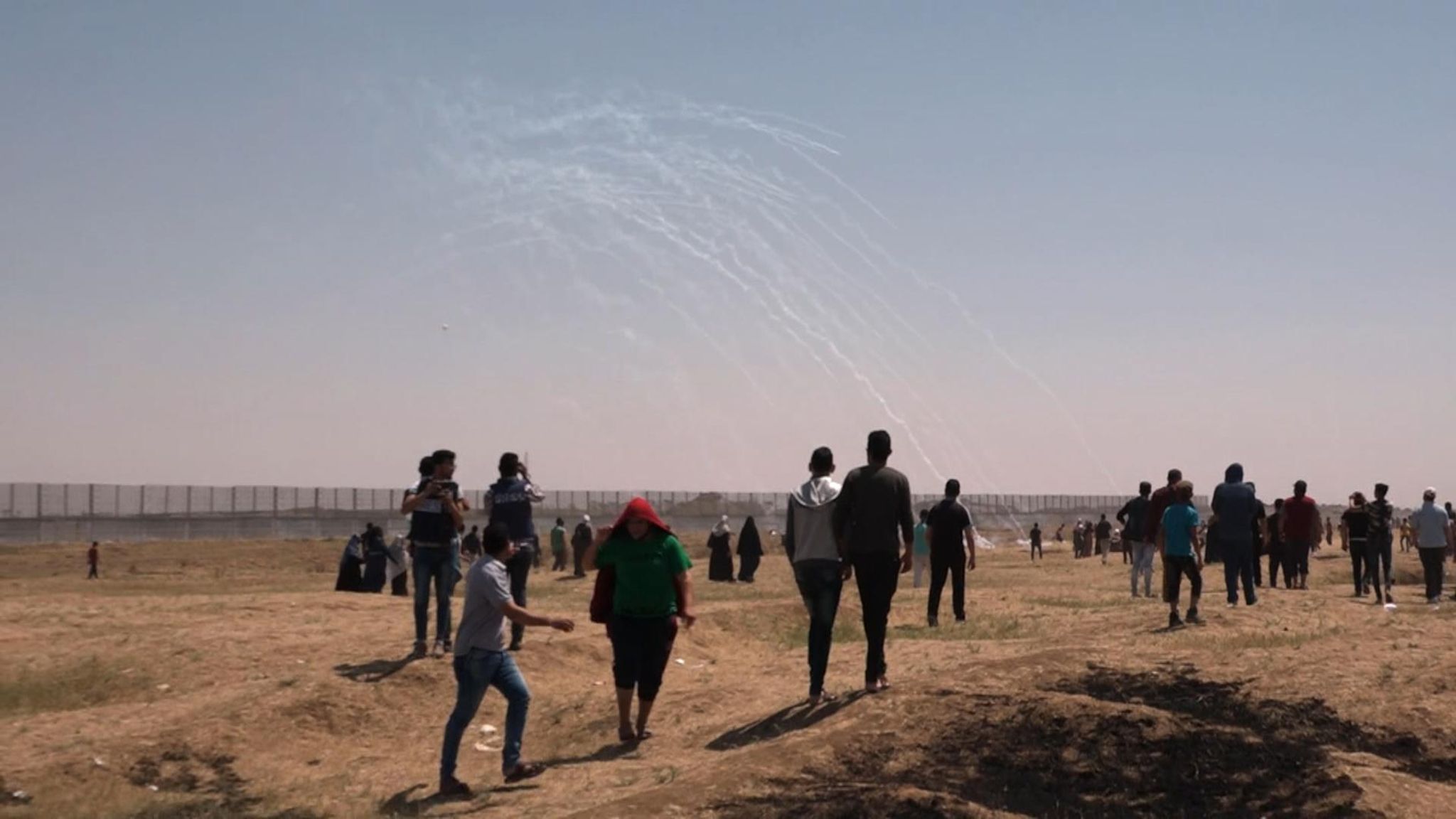 Thousands at Gaza border protests as Palestinians mark 71 years of ...