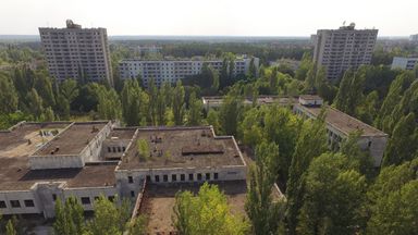 Chernobyl nuclear fallout zone mapped by drones | UK News | Sky News