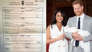 Birth certificate shows baby Archie's birthplace and Meghan's job | UK ...