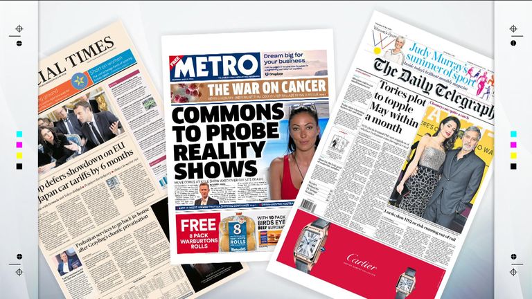 Newspapers - The Latest News from the UK and Around the World | Sky News