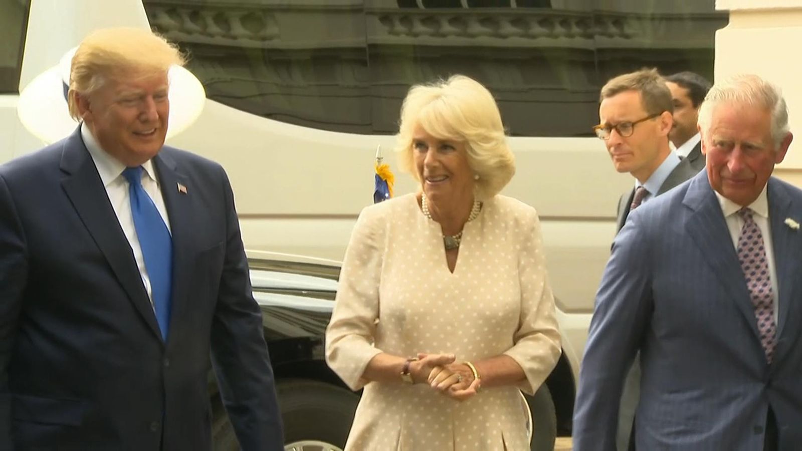 Time for tea - Trump and Prince Charles meet | Trump News | Sky News