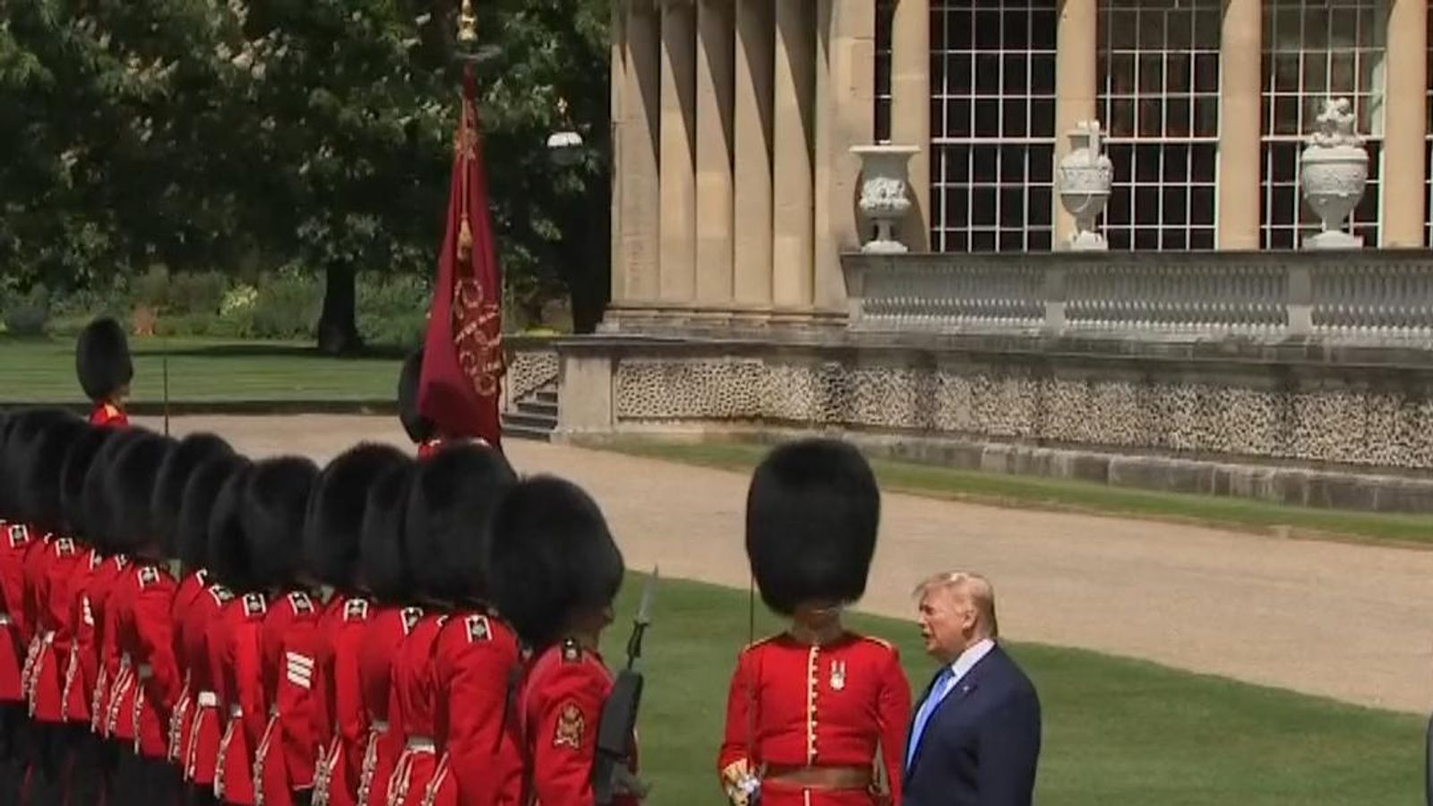 Donald Trump and Prince Charles inspect the guard | UK News | Sky News