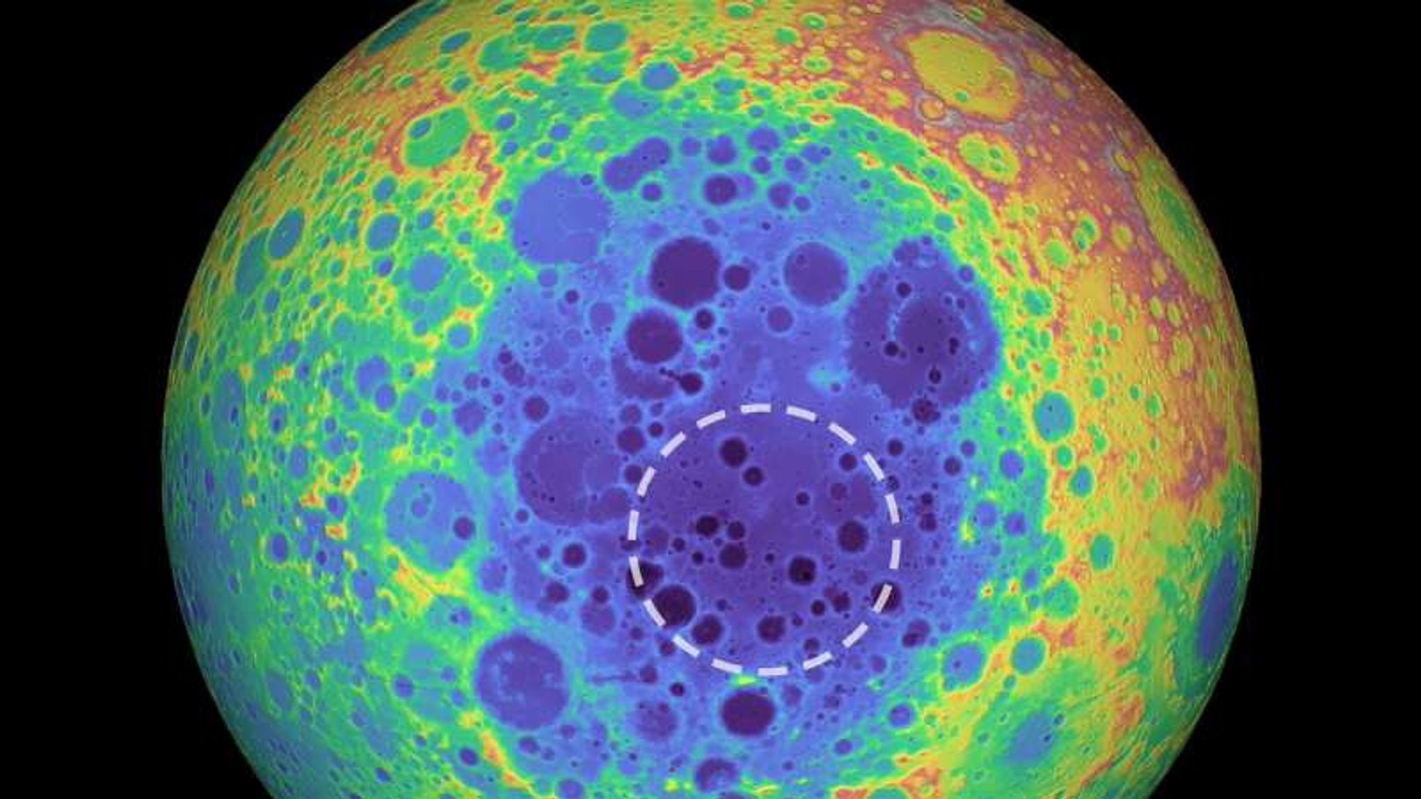 Gravitational anomaly discovered weighing down surface of moon ...