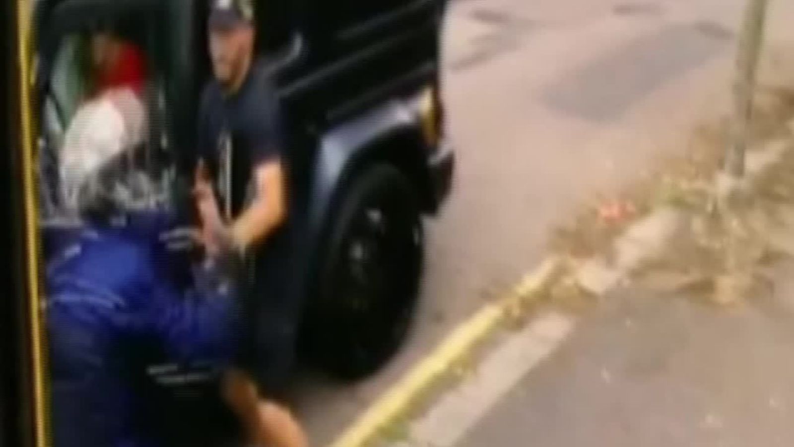 Moment Arsenal players attacked by gang | UK News | Sky News