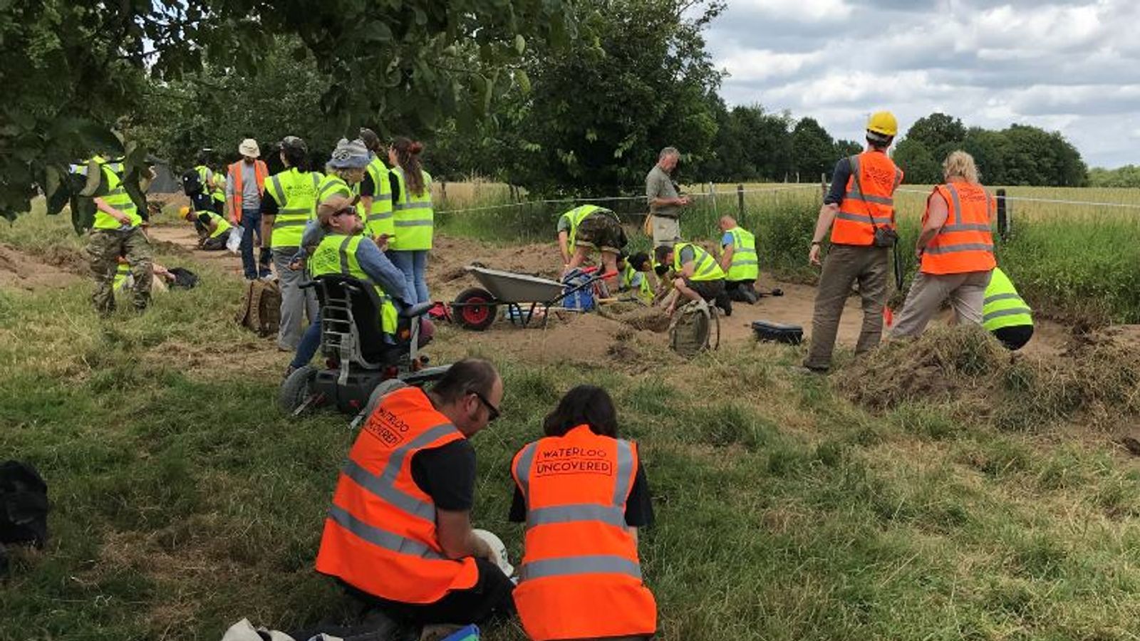 Veterans join dig at site of Wellington's field hospital on battlefield ...