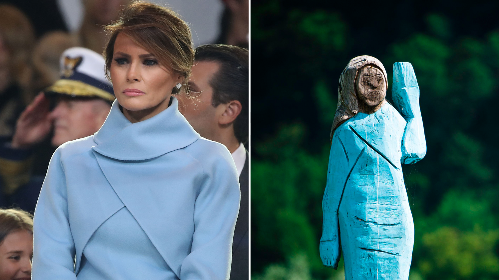 Melania Trump statue unveiled close to her hometown in Slovenia | US ...