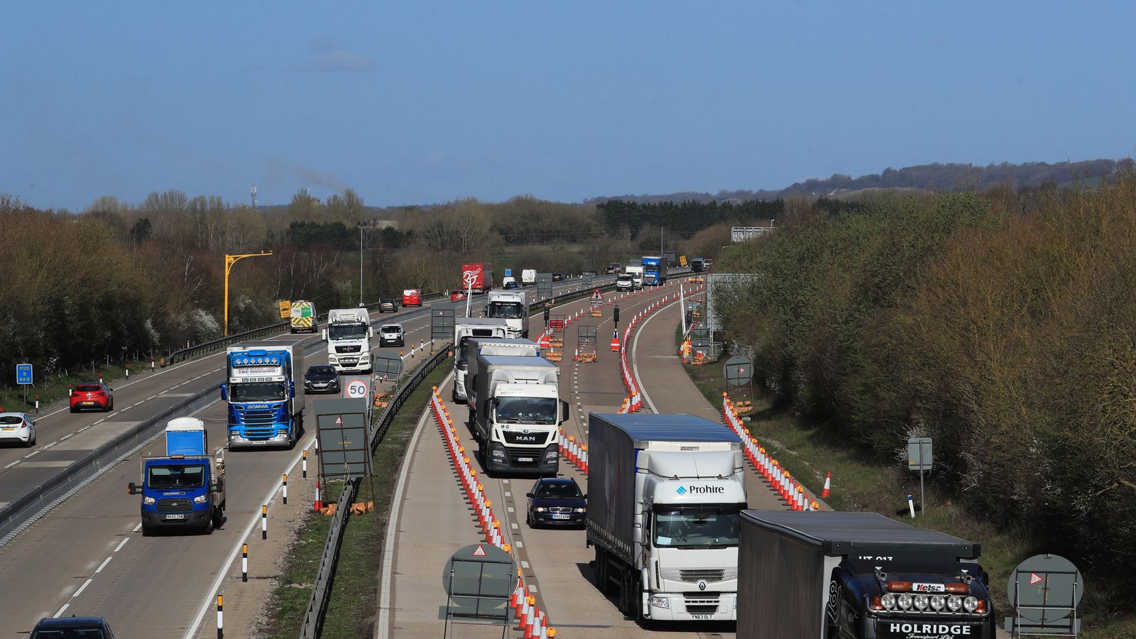 Brexit: Operation Brock begins with rush-hour roadworks and accident on ...