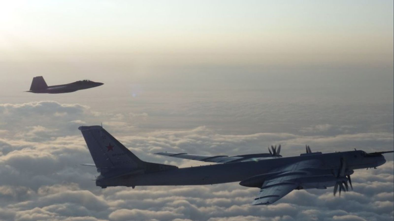 Russian bombers intercepted by US and Canadian fighter jets off the ...