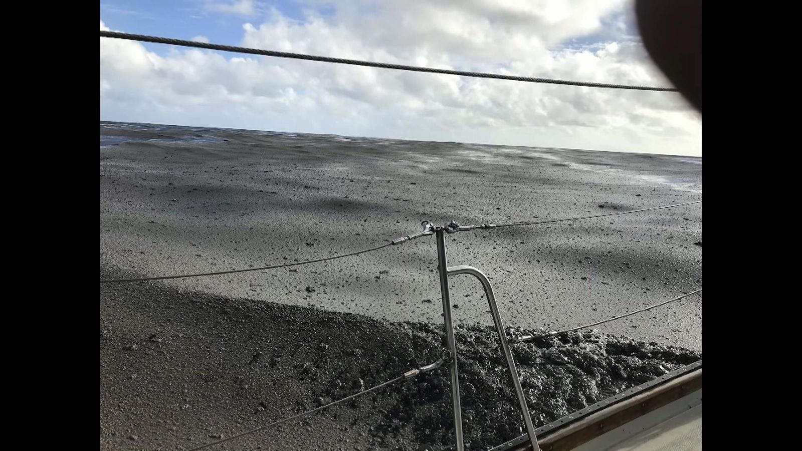 Sailing through a sea of pumice | World News | Sky News