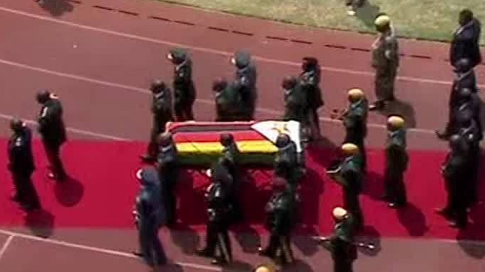 Funeral procession honours Robert Mugabe | World News | Sky News