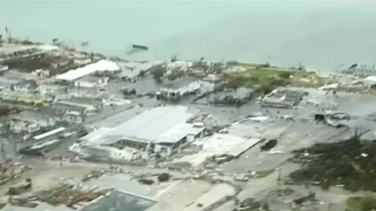 Hurricane Dorian devastation in Bahamas seen from above | World News ...